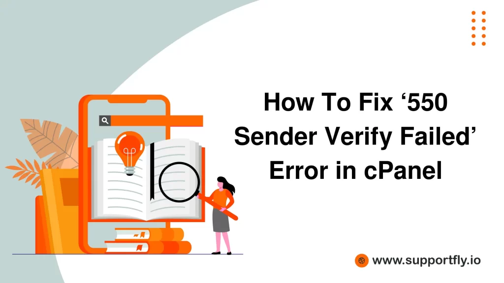 How to Fix ‘550 Sender verify failed’ Error in cPanel