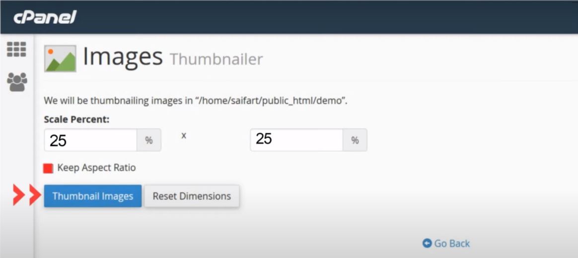 How To Create A Thumbnail Image Using cPanel