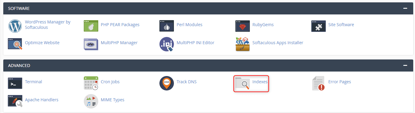 How to Use the Index Manager in cPanel