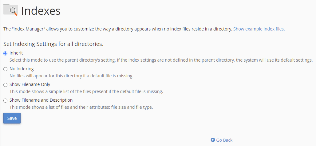 How to Use the Index Manager in cPanel